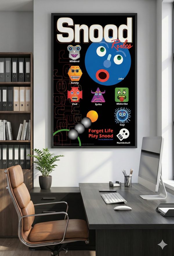 Snood World Store | Forget life—frame Snood! Snood Rules! Poster